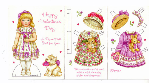 inkspired musings: Valentine paper dolls to print